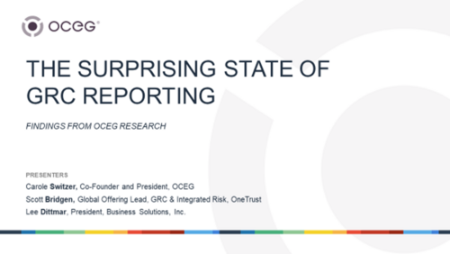 The Surprising State of GRC Reporting: Findings from OCEG Research