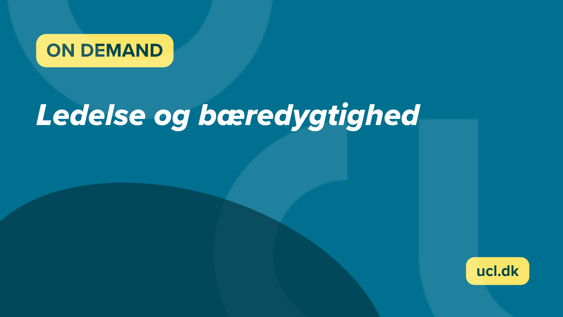 Ledelse og bæredygtighed (Ledelse og organisation)
